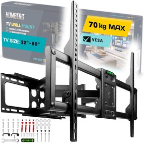 Držák na TV Humberg 70 kg pro televizory 32-80 palců s náklonem a otočením