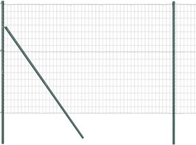 Euro plotové kotvení 10 x 1,6 m Ocel potažená PVC Zelená 3350294
