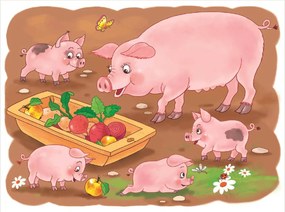 DINO DŘEVO Kubus Na farmě obrázkové kostky 12ks *DŘEVĚNÉ HRAČKY* dn641365