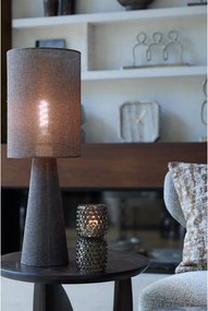 Hnědá stolní lampa s textilním stínidlem (výška 58 cm) Micky – Light &amp; Living