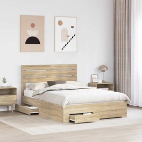 Rám postele s čelo Sonoma dub 150 x 200 cm Kompozitní dřevo 3411631