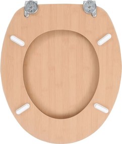 WC sedátko 2 ks s víky MDF motiv bambusu 276995