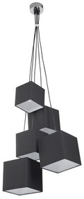 Moderní černá závěsná stropní lampa MESTA Beliani