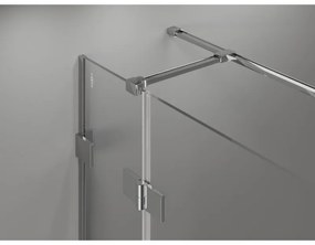 Mexen Lunar T, sklápěcí sprchový kout levý 110 x 70 cm, 8mm čiré sklo, chromový profil, 834T-110-070-01-00-L