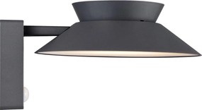 NOR 2418071050 Justina Solar venkovní nástěnné solární svítidlo antracit - NORDLUX