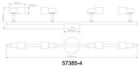 GLOBO KINLEY 57385-4 Bodové svítidlo