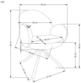Jídelní židle KIVA 1 ks šedá