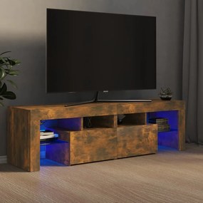 vidaXL TV skříňka s LED osvětlením 140 x 36,5 x 40 cm [815670] Barva: kouřový dub