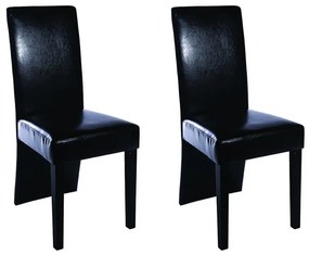 Jídelní židle 2 ks černé umělá kůže,  60249 HangarStore.cz