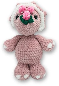 Vali Crochet Háčkovaný Dino - Strawberry