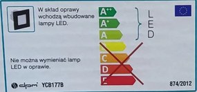 DPM Schodišťové orientační svítidlo s PIR čidlem, 4000K čtverec, černá