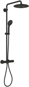 Grohe Vitalio Joy - Sprchový set s termostatem, průměr 26 cm, 3 proudy, matná černá 264032432