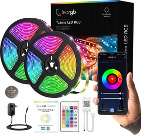 Led pásek 20M Rgb 5050 WiFi Dálkový Ovladač Aplikace Tuya Set Hudba Časovač 12V