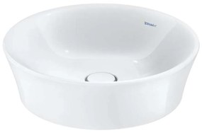 Duravit White Tulip - Nábytkové umyvadlo, průměr 50 cm, bez otvoru pro baterii, s WonderGliss, bílá 23655000701