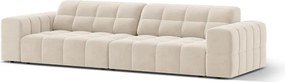 Krémová sametová pohovka 252 cm Chicago – Cosmopolitan Design