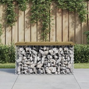 vidaXL Zahradní lavice gabionový design 83 x 44 x 42 cm borové dřevo