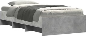 Rám postele betonově šedý 100 x 200 cm kompozitní dřevo 3295670