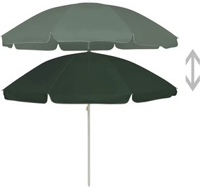 Plážový slunečník zelený 240 cm 314705