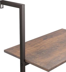 4patrová opěrná police tmavě hnědá a černá 64 x 35 x 152,5 cm 336383
