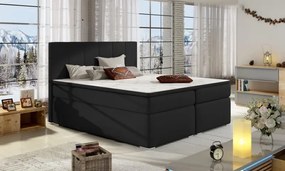 Postel Boxspring Boleria 180x200, černá (látka -  bb 02)
