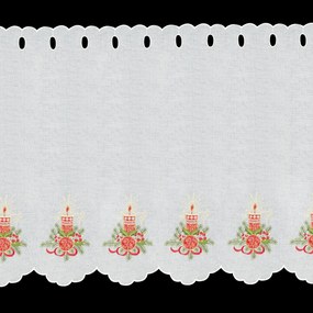KRÁTKÁ ZÁCLONA NA POUTKÁCH XMAS15 145X70 CM VZOROVANÁ