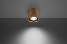 Stropní bodové svítidlo SOLLUX Basic 1 GU10 1x40W bez zdroje SL.0913 přírodní dřevo