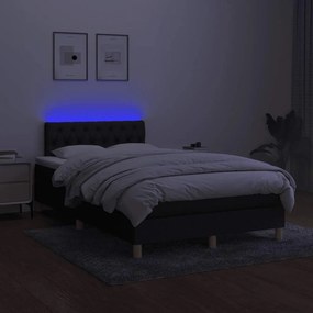 Box spring postel s matrací a LED černá 120x190 cm textil 3270111