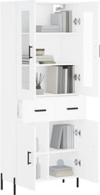 Skříň highboard bílá 69,5 x 34 x 180 cm kompozitní dřevo 3198537
