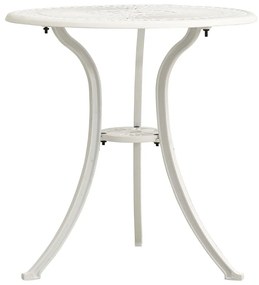 Zahradní stůl bílý 62 x 62 x 65 cm litý hliník