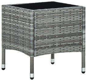 Zahradní stůl šedý 40 x 40 x 45 cm polyratan - Default Title