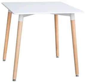 Jídelní stůl pro 2 - 4 osoby 80x80 bílý Uno 3150