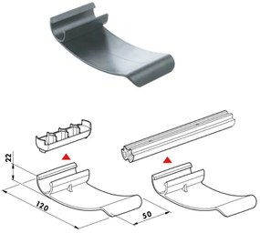 Camar Držák kabelu TWISTER černý