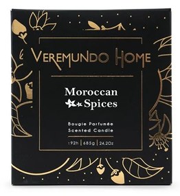 VEREMUNDO HOME Vonná svíčka Paris Morocan Spices, 680g, černá 16195