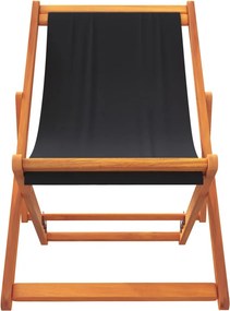 Skládací židle 2 ks, černá látka 3214497