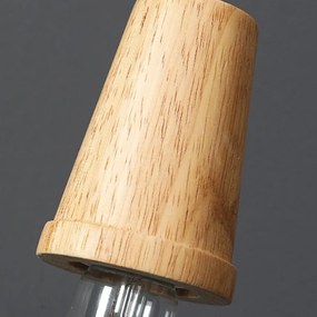 Závěsná lampa La Belle XXIII černá/bambus