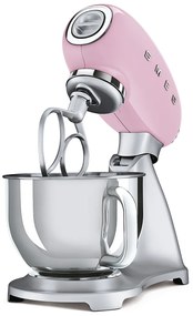 SMEG 50's Retro Style kuchyňský robot s kovovým podstavcem 4,8 l růžový, SMF02PKEU