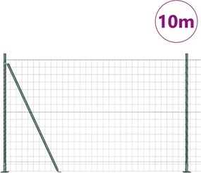 Evropský plot s betonovou základnou 10 x 1,4 m Zelená Síťovina 3350830