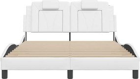 Rám postele Viana bez matrace bílý 140x200 cm umělá kůže 3208097
