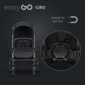 Kombinovaný kočárek EasyGo Giro 2v1 Ebony Black