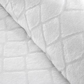 Bílé povlečení na jednolůžko z mikroplyše 135x200 cm Cosy Diamond – Catherine Lansfield