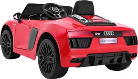 Ramiz Elektrické autíčko Audi R8 Spyder pro děti červené + dálkové ovládání + EVA + pomalý start + rádio MP3 + LED