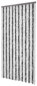 Závěs proti hmyzu šedý a bílý 100 x 220 cm Chenille 241225