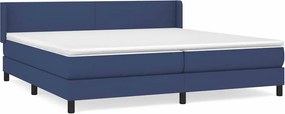 Box spring postel s matrací modrá 200x200 cm textil 3129583
