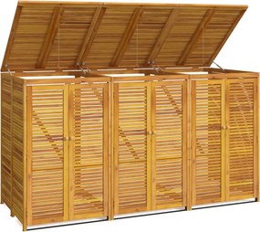 Přístřešek na tři popelnice 210 x 89 x 117 cm masivní akácie 3155240