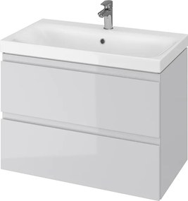 Cersanit Moduo, závěsná umyvadlová skříňka 80cm, šedá lesklá, S929-007