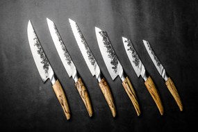 Ručně vyráběné nože z oceli Forged | Sun System Nůž Santoku 14cm Katai