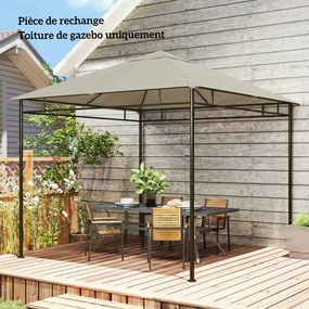 Outsunny náhradní střecha pro altán polyester 180 g/m² 3 x 3 m šedá