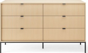 Komoda NOVA dc NKS154 | se zásuvkami | 154 cm | dub vicenza/černá