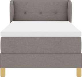 Postel s boxspringem s čelo Taupe 80 x 200 cm textil 3340182