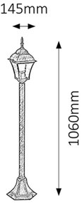Rabalux 8395 - Venkovní lampa TOSCANA 1xE27/60W/230V IP44